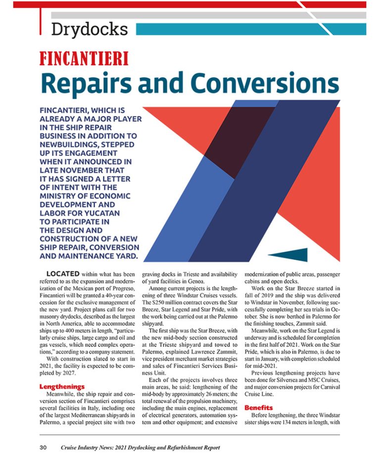2021 Drydocking and Refurbishment Report – Cruise Industry News