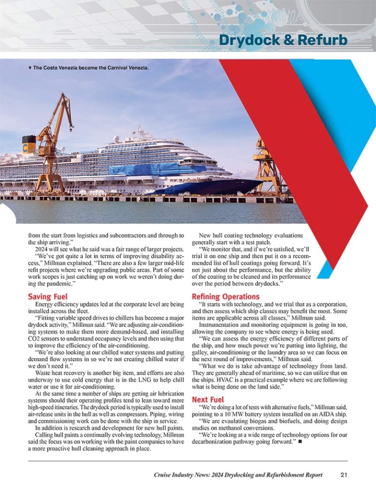 2024 Drydocking and Refurbishment Report – Cruise Industry News