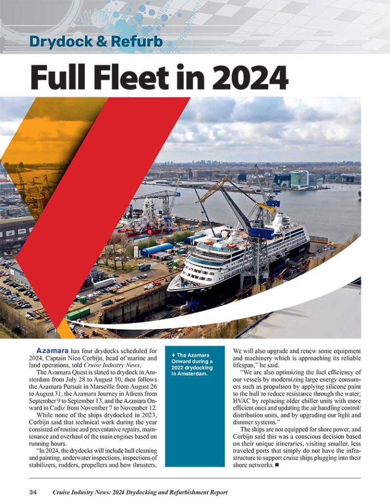 2024 Drydocking and Refurbishment Report – Cruise Industry News