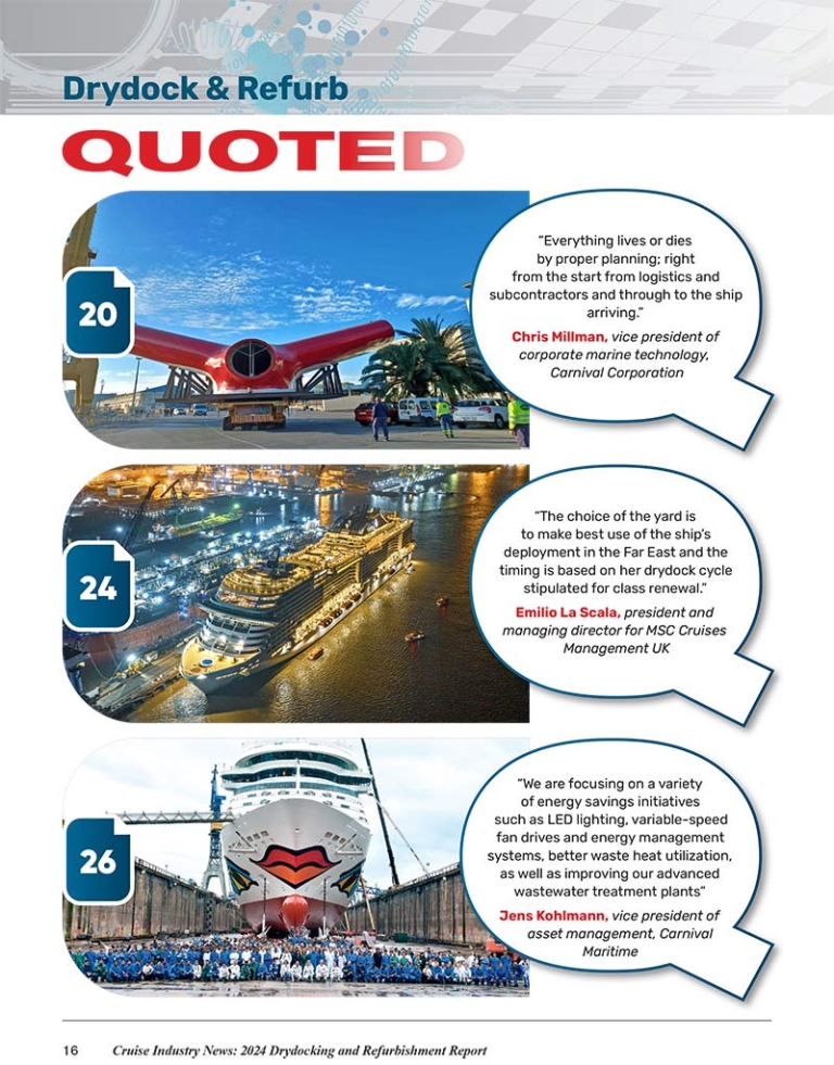 2024 Drydocking and Refurbishment Report – Cruise Industry News