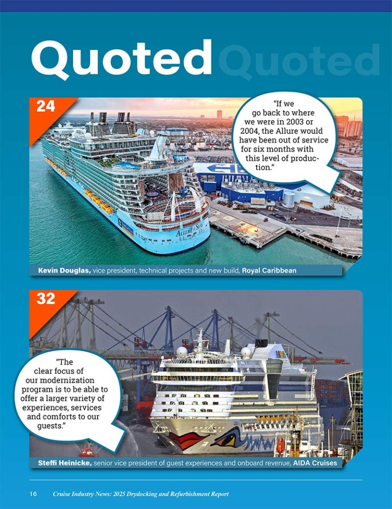 2025 Drydocking and Refurbishment Report – Cruise Industry News